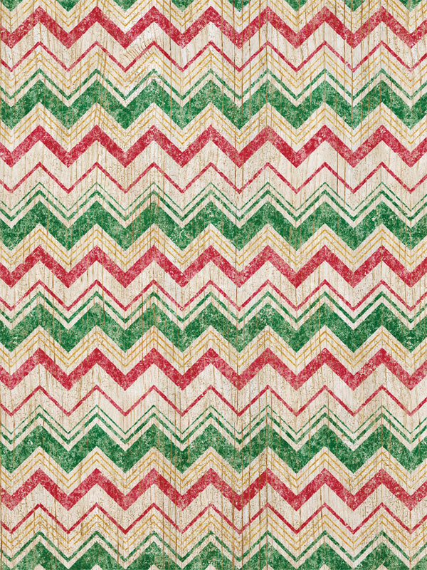 Christmas Chevron Pattern Backdrop - Denny Manufacturing