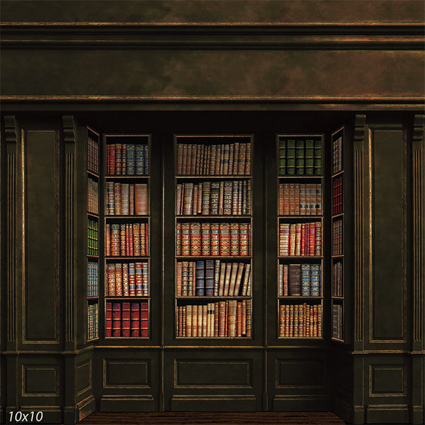 Classic Library Bookshelf Photography Backdrop - Denny Manufacturing