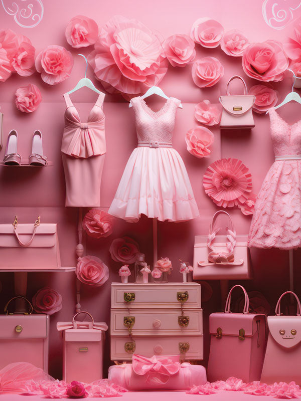 Barbie Boutique Fashion Dream Photography Backdrop - Denny Mfg