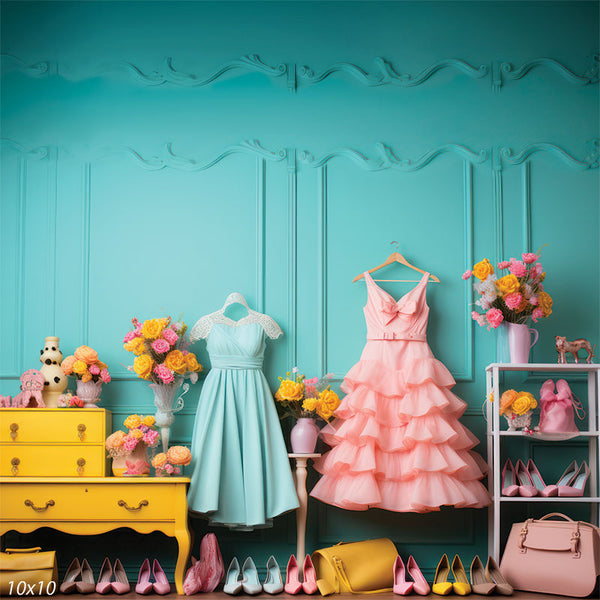 Barbie's Fashion Dream Closet Photography Backdrop - Denny Manufacturing