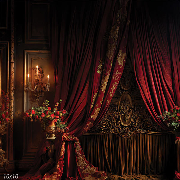 Gothic Red Room Backdrop - Denny Manufacturing