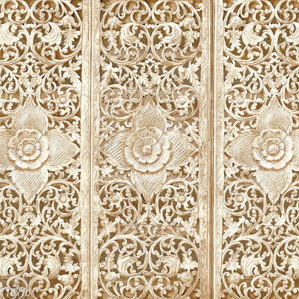 Antique Lotus Screen Floral Photography Backdrop - Denny Mfg