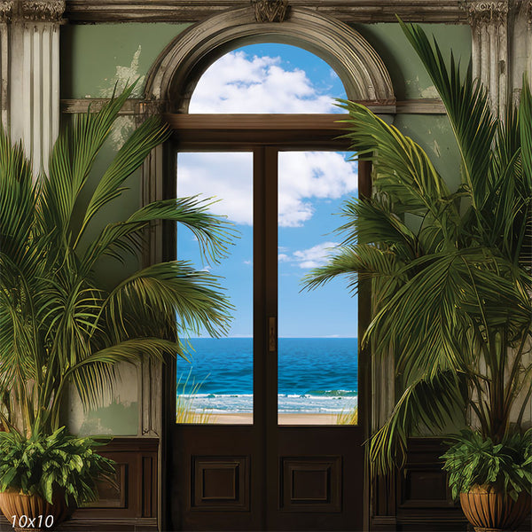 Beach View Photography Backdrop - Denny Mfg
