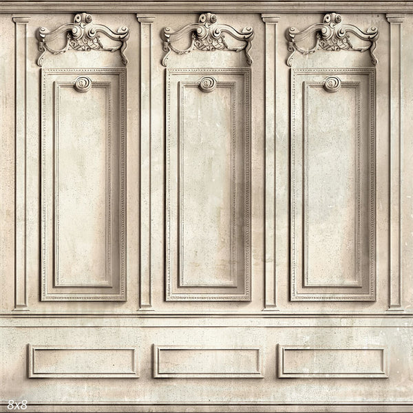 Ivory Panels Window and Ivory Worn Panels Corner Set - Denny Mfg