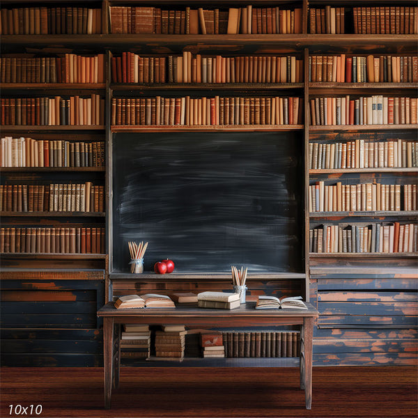 Classic Vintage School Classroom Photography Backdrop - Denny Manufacturing