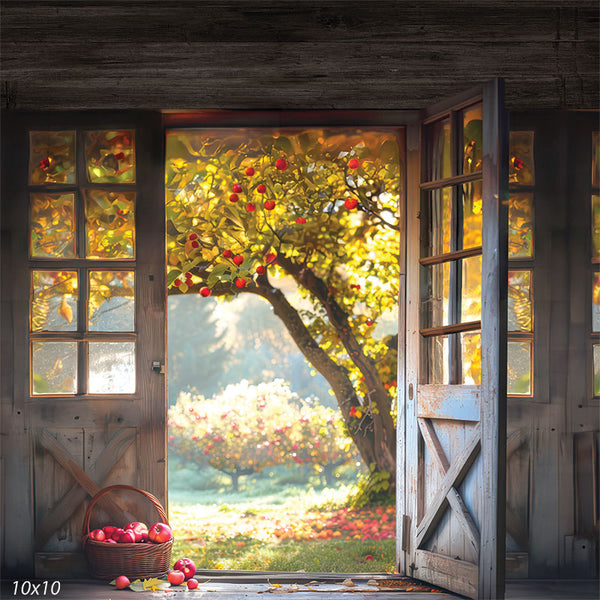 Autumn Orchard Apple Harvest Photography Backdrop - Denny Manufacturing
