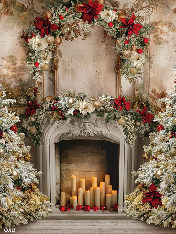 Christmas French Country Photography Backdrop - Denny Mfg