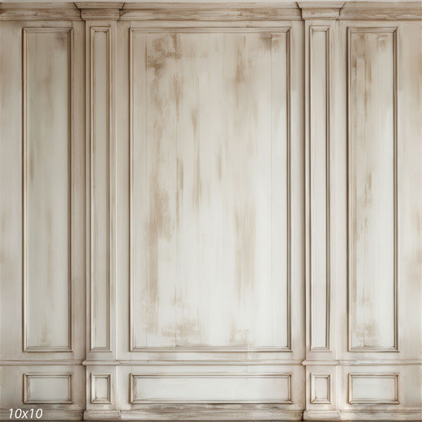 Vintage Ivory Paneled Wall Printed Photography Backdrop 8 x 8 Freedom ...