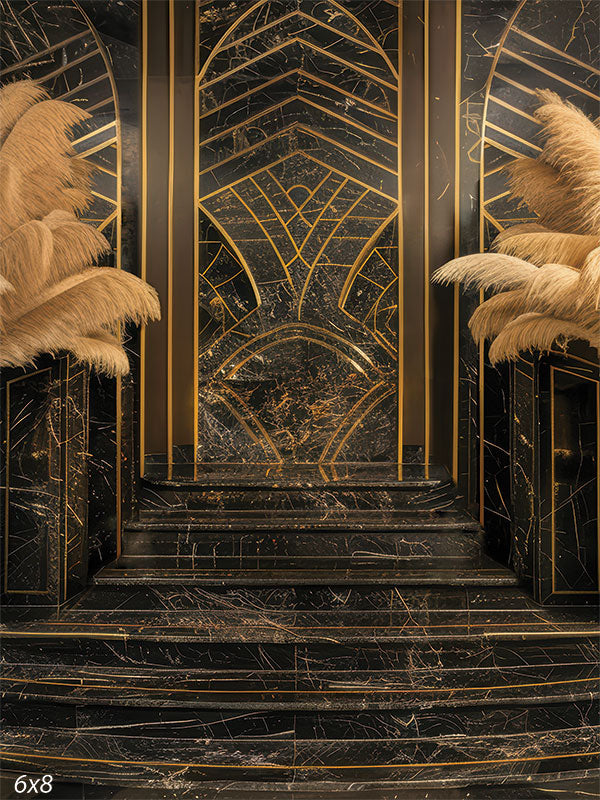 Gatsby Luxury Marble and Gold Backdrop for Prom Photography - Denny ...
