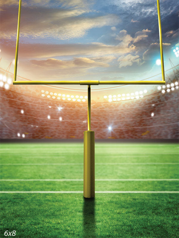 Goal Post Football Field Photography Backdrop - Denny Manufacturing