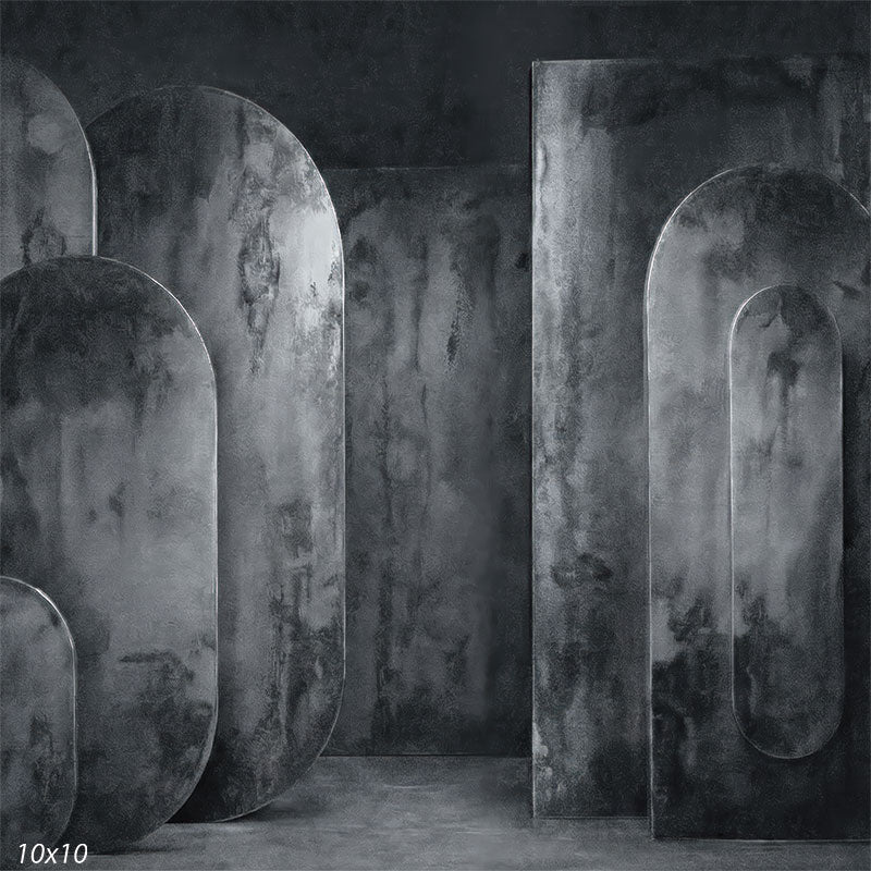 Textured Gray Oval Panel Backdrop - Denny Manufacturing