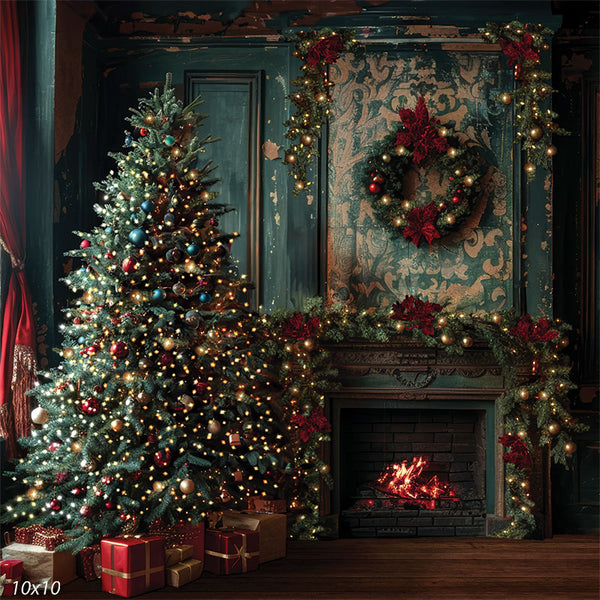 Christmas Faded Victorian Photography Backdrop 10 x 8 Freedom Cloth (P ...