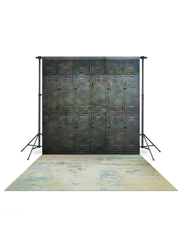 Gym Lockers Backdrop and Felicia Concrete Floor Drop Bundle - Denny ...