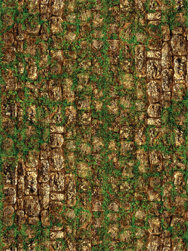 Flower Arches Backdrop and Mossy Brown Stone Floor Drop Bundle - Denny Mfg