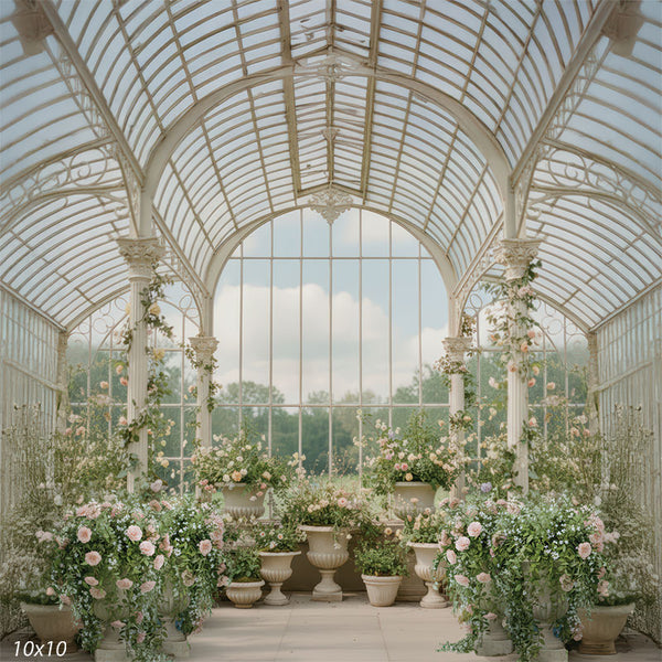 Garden Solarium– Spring Conservatory Garden Backdrop - Denny Mfg