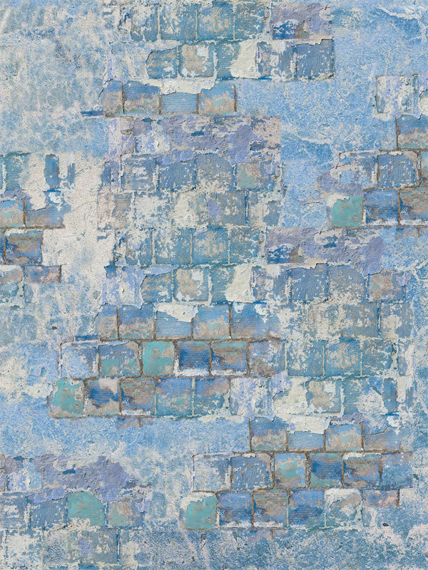 Blue Concrete Block Photography Backdrop - Denny Mfg