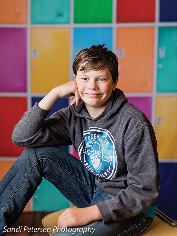 Fun Lockers Printed Photography Backdrop - Denny Mfg