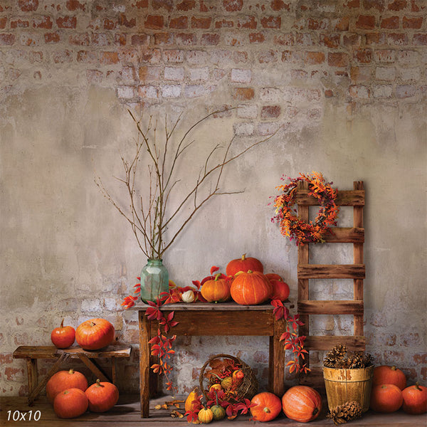 Halloween Pumpkins Backdrop - Denny Manufacturing