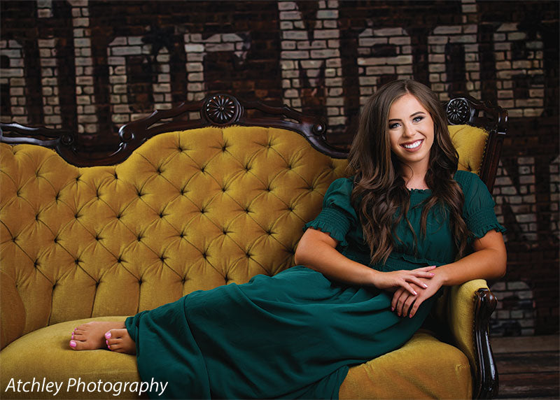 Vintage Brick Wall Sign Photography Backdrop - Denny Mfg