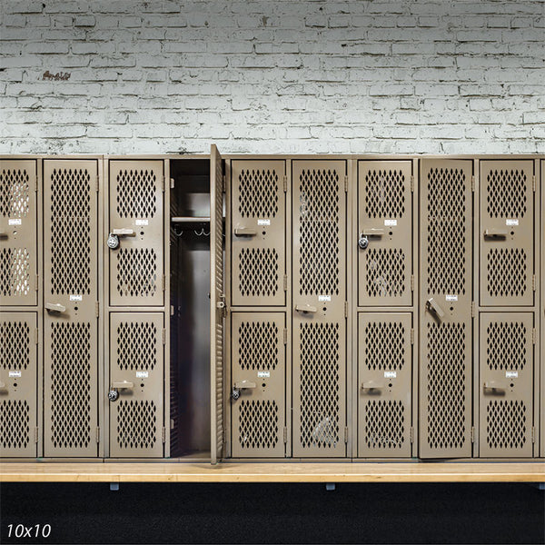 Tan Lockers Backdrop - Denny Manufacturing