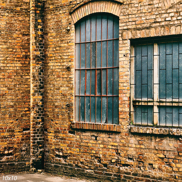 Brick Corner Windows Backdrop - Denny Manufacturing