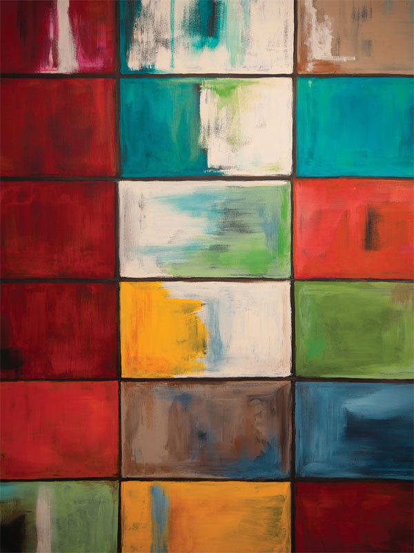 Color Block Abstract Photography Backdrop - Denny Manufacturing