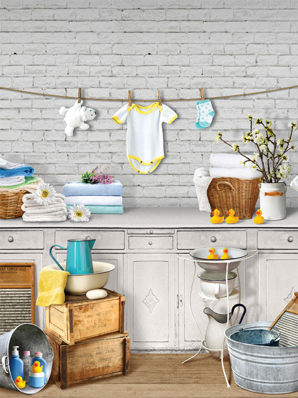 Bathroom Photography Backdrop - Washroom - Denny Mfg