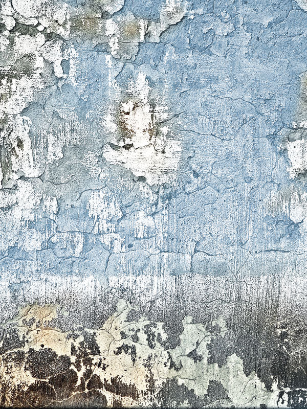 Worn Blue Grunge Wall Backdrop - Denny Mfg
