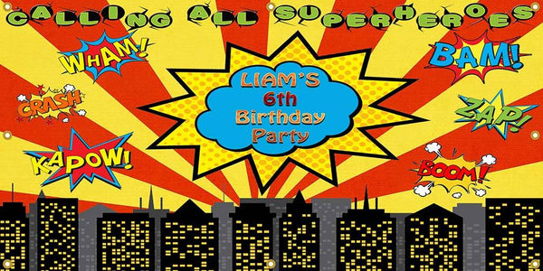 Personalized Superhero Banner Denny Mfg. - Denny Manufacturing