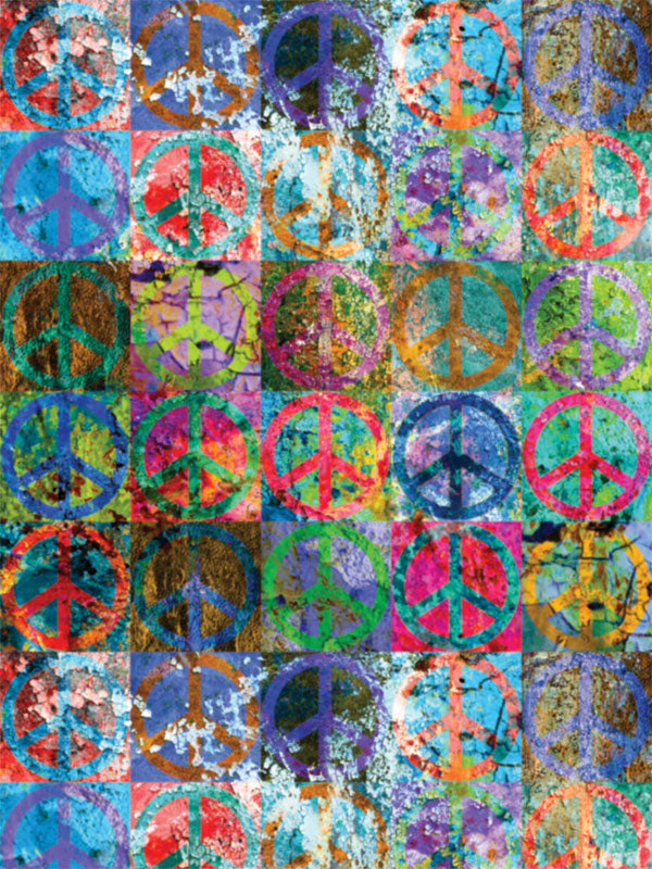 Peace Sign Printed Photography Backdrop - Denny Manufacturing