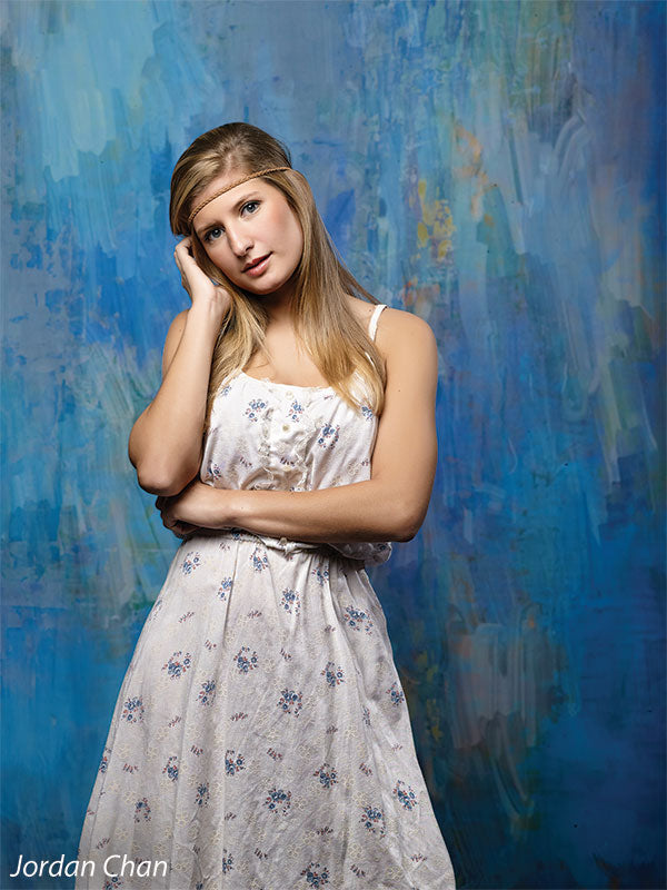 Vivid Blue Abstract Artistic Photography Backdrop - Fanciful - Denny ...