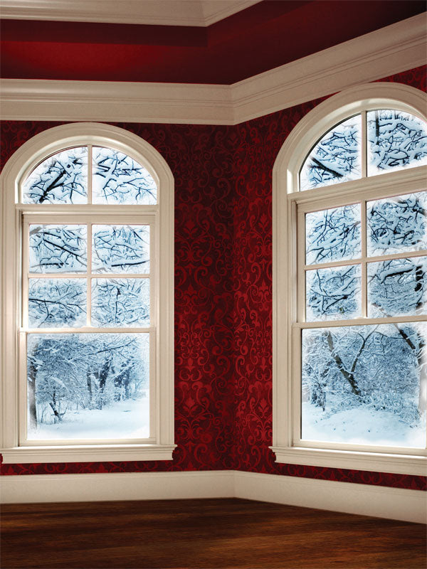 Winter Window Printed Photography Backdrop - Denny Manufacturing
