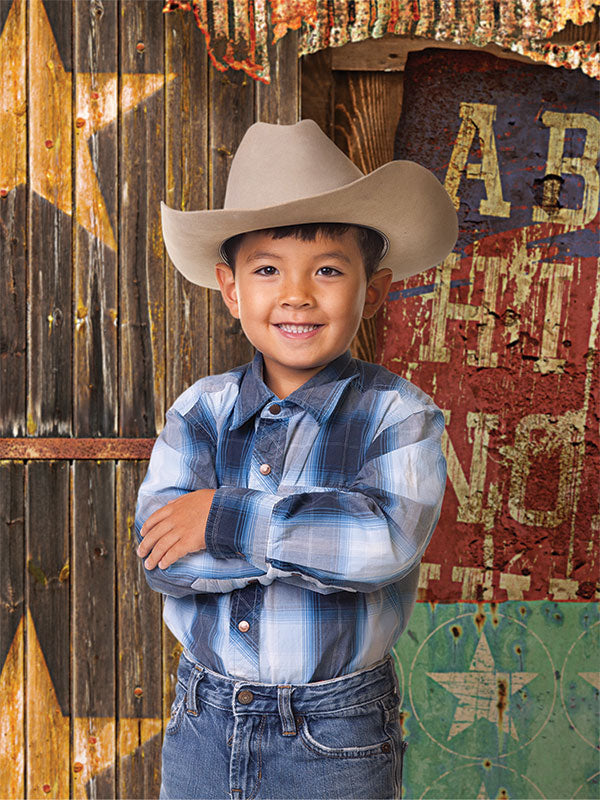 Cowboy Collage Photography Backdrop - Denny Mfg