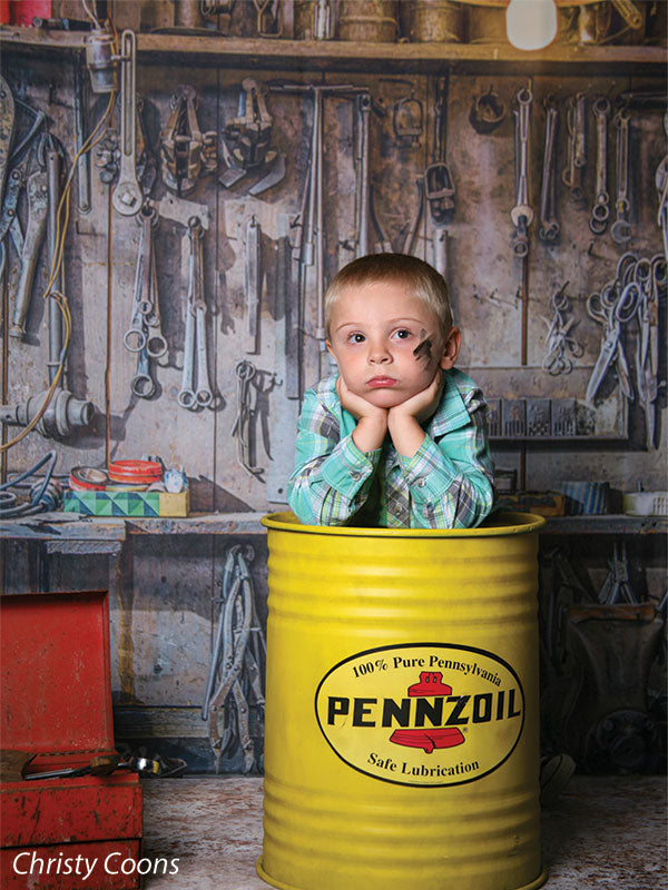 Tool Shop Printed Photography Backdrop - Denny Manufacturing